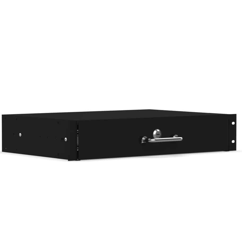 2U MOUNTABLE RACK DRAWER WITH KEY LOCK, 330MM DEEP EXTERNAL, 22KG LOAD ...