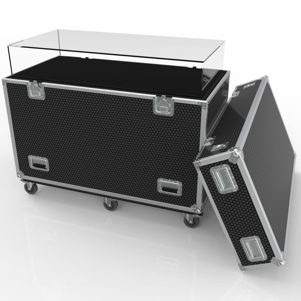 Transport Case with Motorized Lift for Engine Display Unit