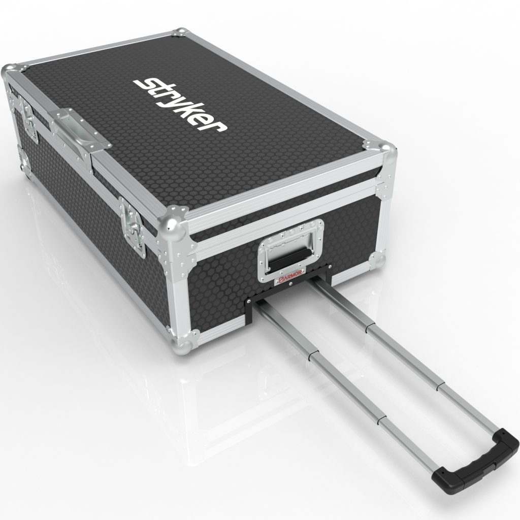 Custom Carry Case with Pullout Handle and Corner Castors – Armor Road Cases