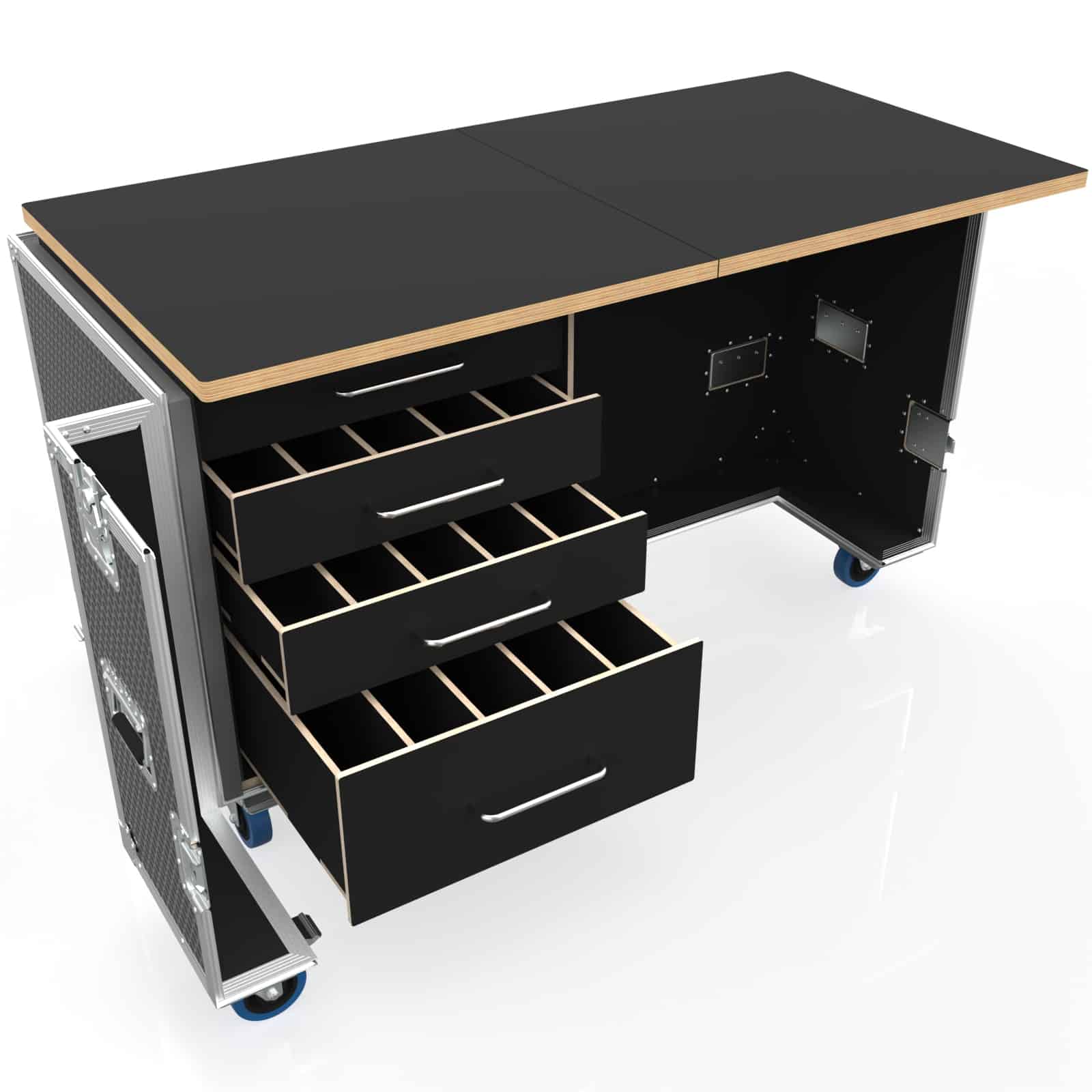 MOBILE OFFICE DESK ROAD CASE MOD-02 – Armor Road Cases