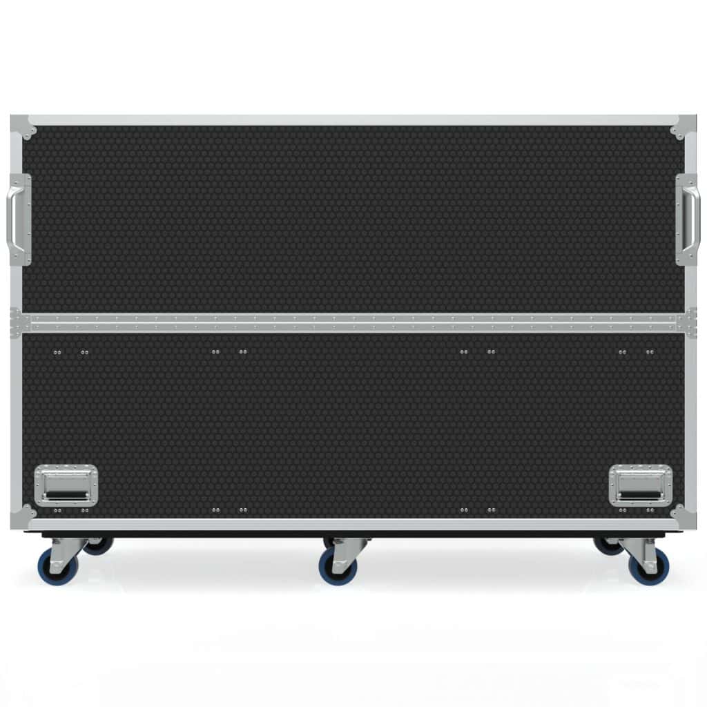 ROAD CASES FOR 2 OF SAMSUNG Q65T 65” TVS, ON CASTORS, SINGLE LID ...