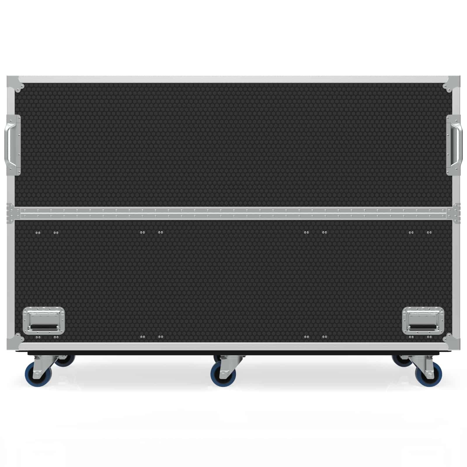 Twin TV Road Case with Clamshell/Split Lid Samsung Q65T – Armor Road Cases