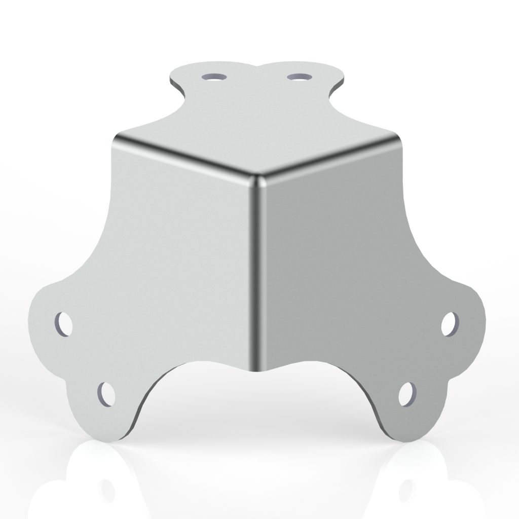 ARMOR C3201 3-LEGGED 6 HOLE LARGE FLAT CORNER – Armor Road Cases