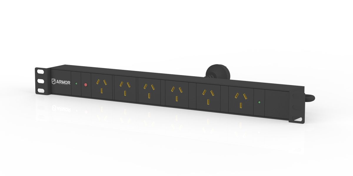 Armor 19" Rack Mount Power Distribution Unit – 6 Way PDU