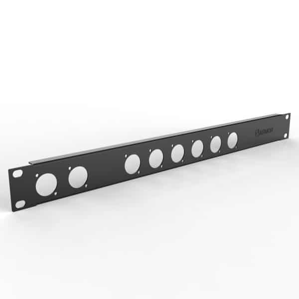 Armor 1RU Patch Panel With 8 Holes For Type D Connectors
