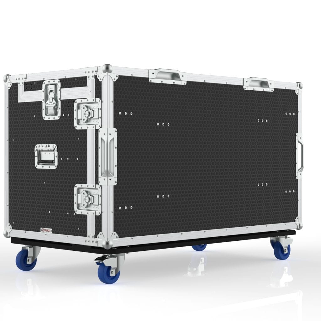 WS-GI Flypack Video Production Workstation Road Case, 600MM Rack Depth