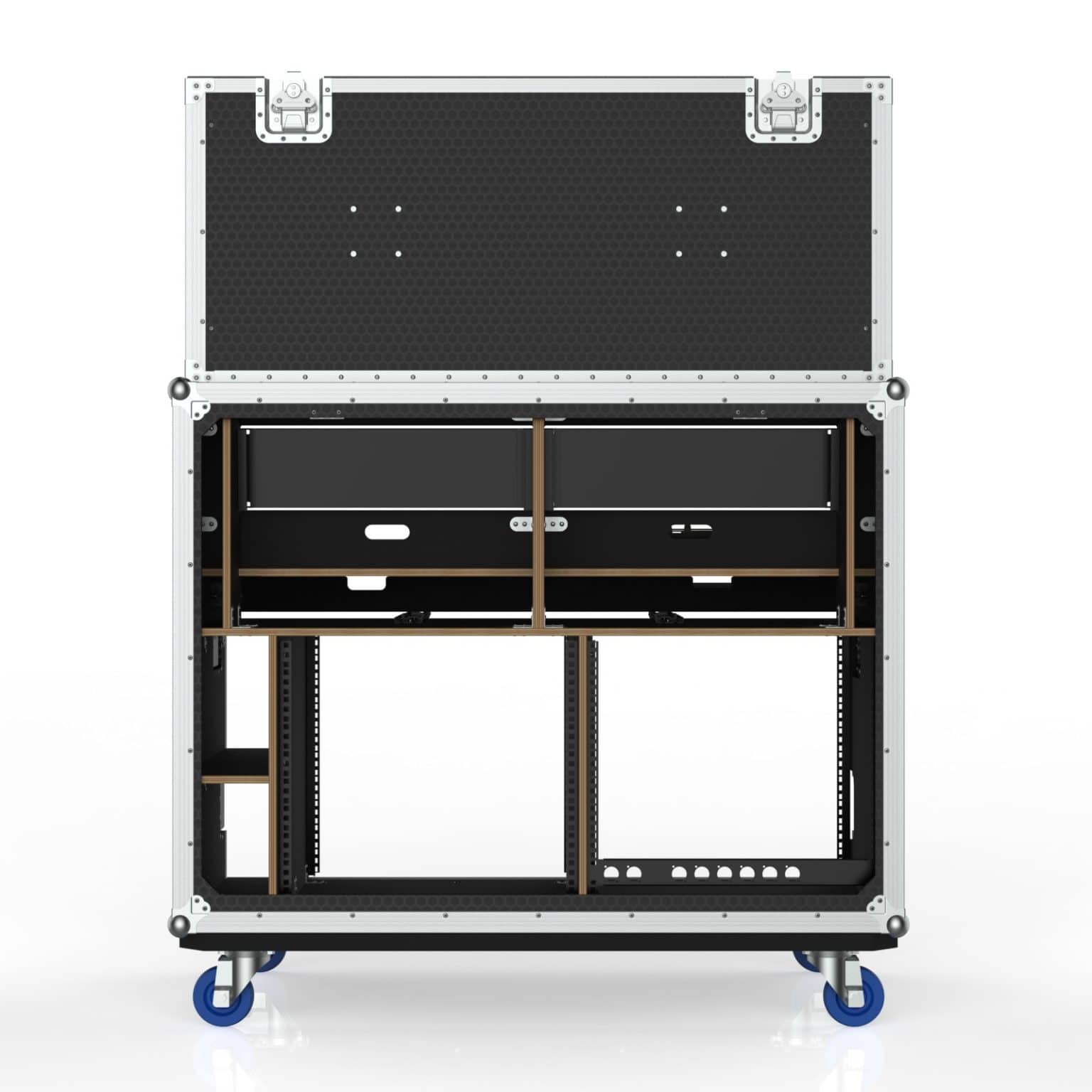 WORKSTATION CASE FP2-S, WITH VESA MOUNT FOR 2 MONITORS, 2 STANDARD RACK ...