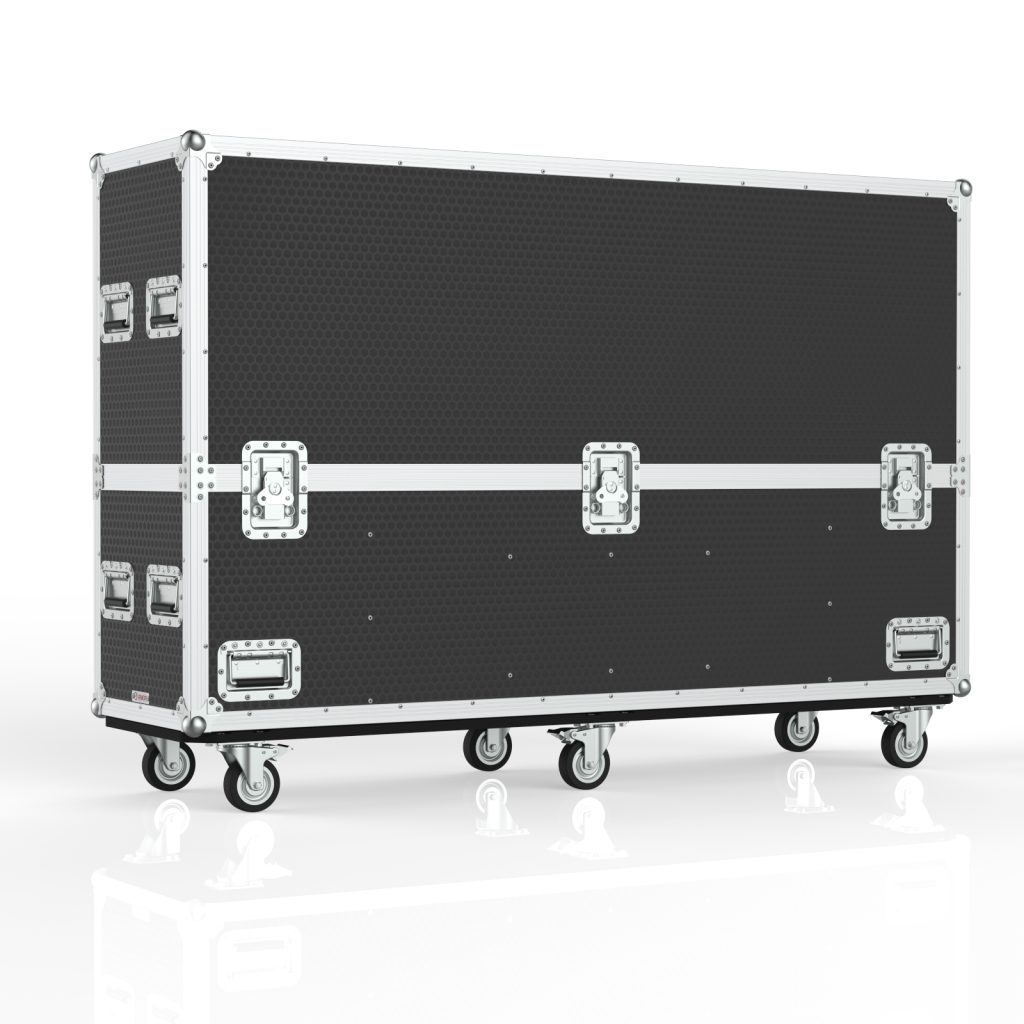 ROAD CASE FOR 2 OF SAMSUNG UA75BU8000W 75” TVS – Armor Road Cases