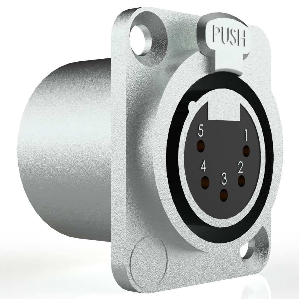 AVSSZ TYPE D CONNECTOR DMX PORT FEMALE 5PIN – Armor Road Cases