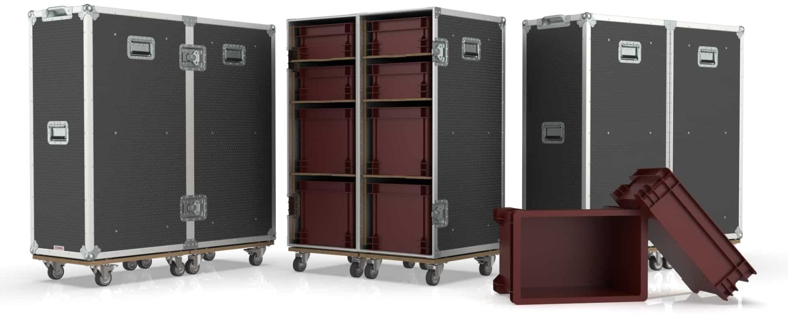 Clamshell Pull Out Storage Crate Road Case – Armor Road Cases