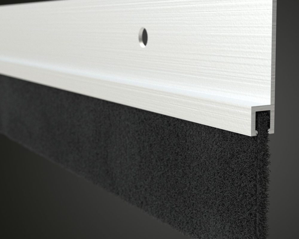 H Shaped Aluminum Extrusion With 30mm Black Brush, 5*5